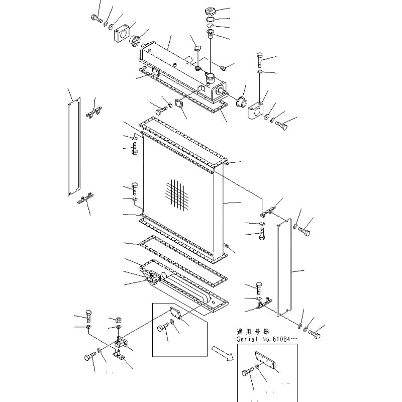 Aftermarket Radiator CORE ASS'Y 17A-03-00010 For Komatsu BULLDOZERS D