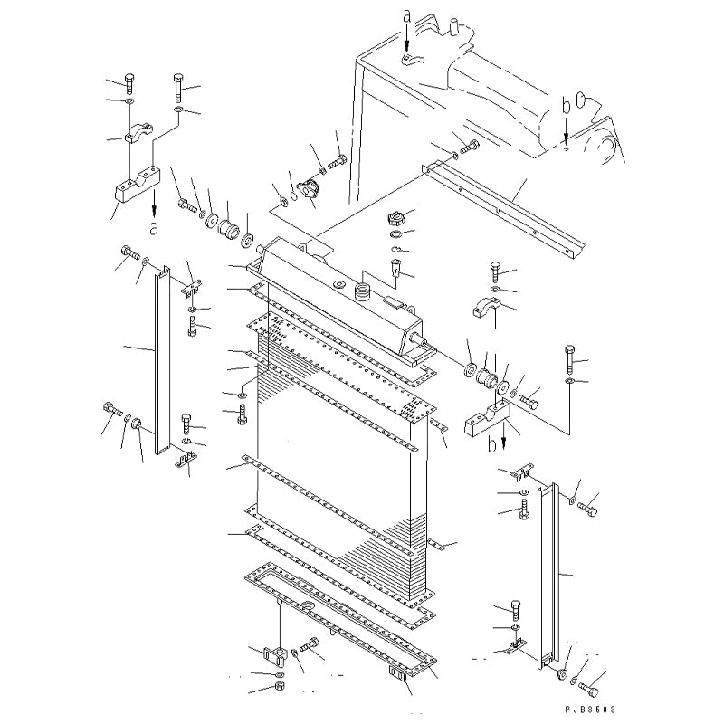 Aftermarket Radiator CORE A. 195-03-00600 For Komatsu BULLDOZERS D375