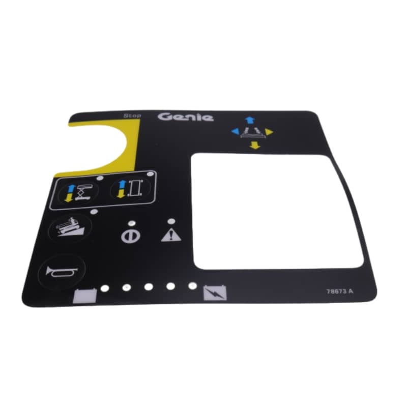 Aftermarket Control Box Overlay Decal 78673 78673GT for Genie Scissor
