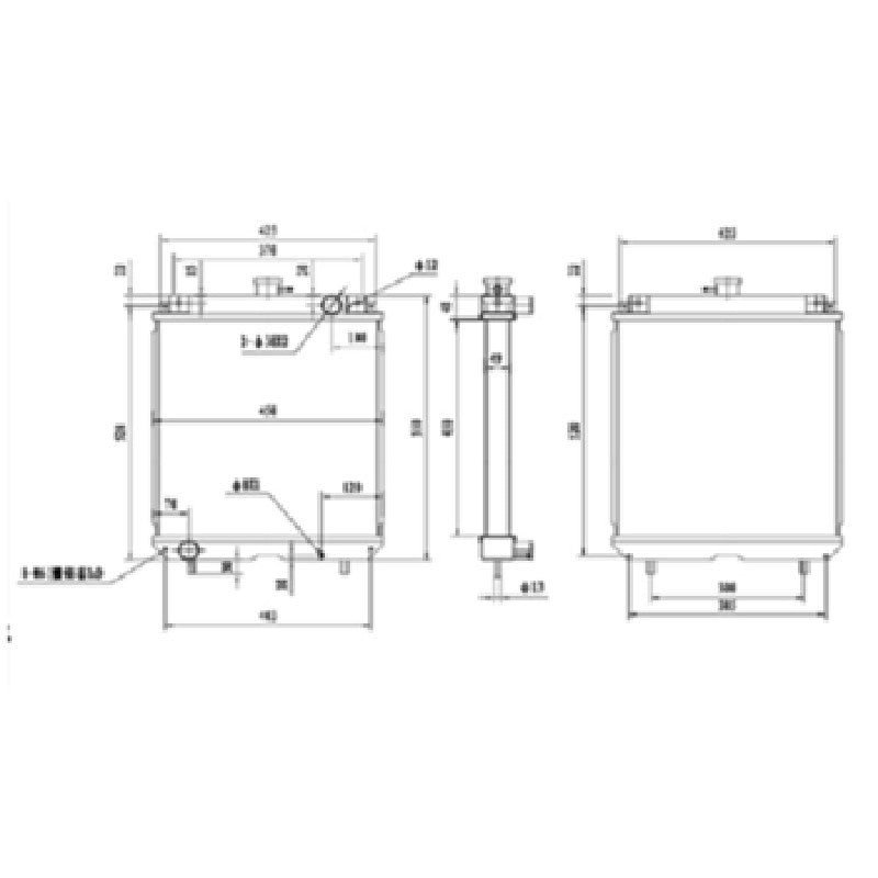 Aftermarket SDMO T20 Radiator For Mitsubishi S4Q2